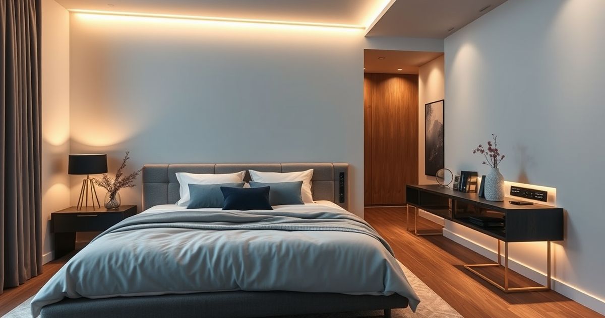 Bedside Control Panel Design - DyeLot Interiors