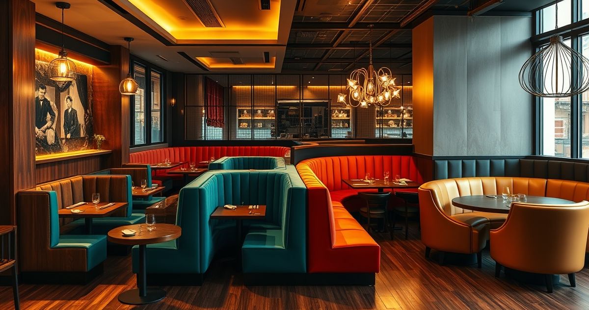Booth Seating Shape Restaurant - DyeLot Interiors