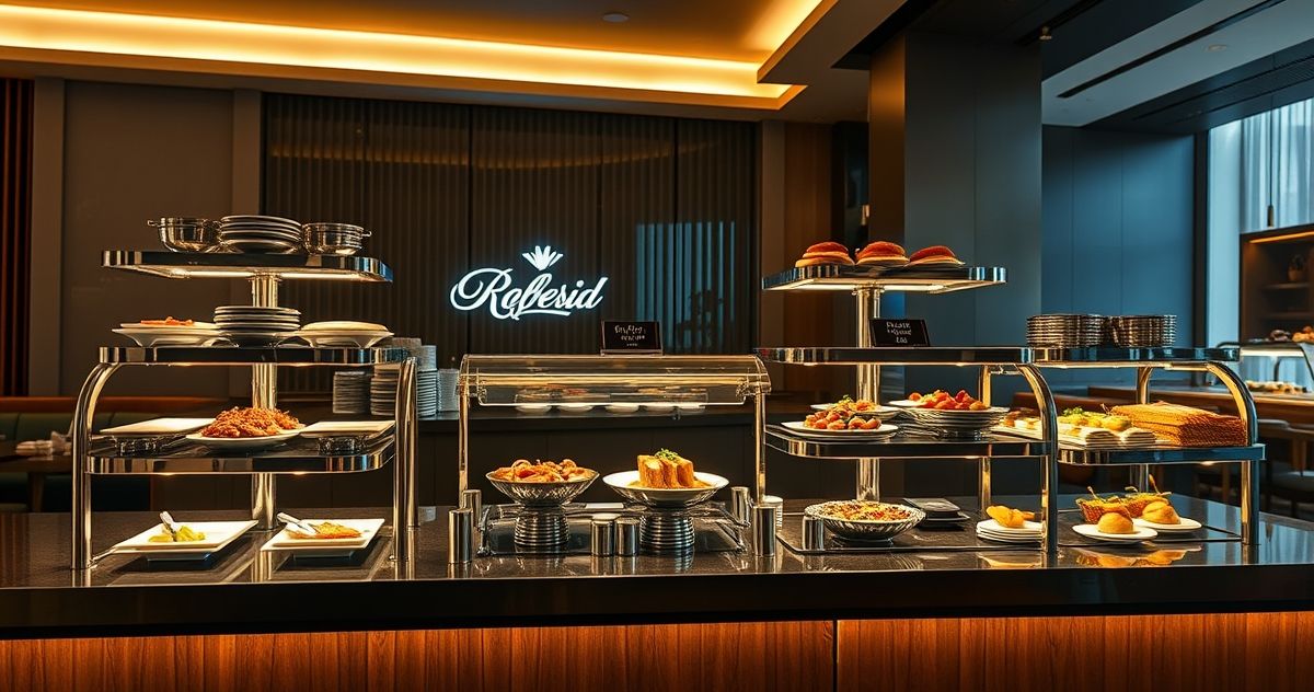 Buffet Table Design Restaurant - DyeLot Interiors