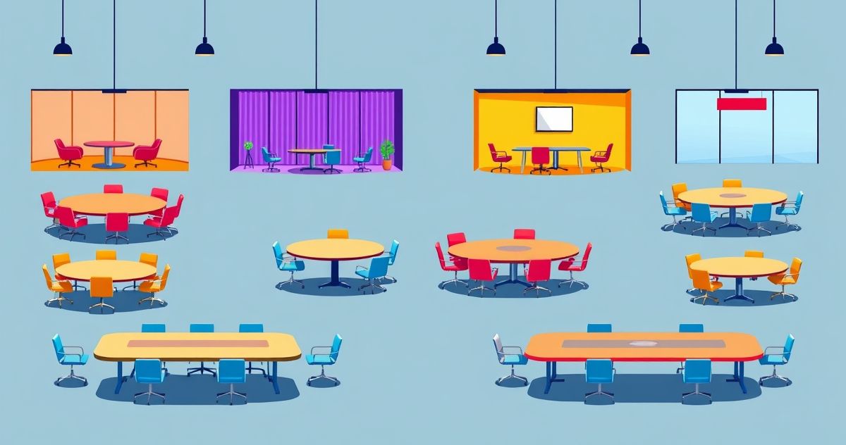 Conference Table Shape Meeting - DyeLot Interiors