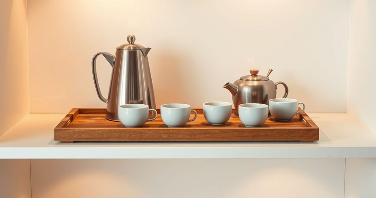 Kettle and Tea Set Display - DyeLot Interiors