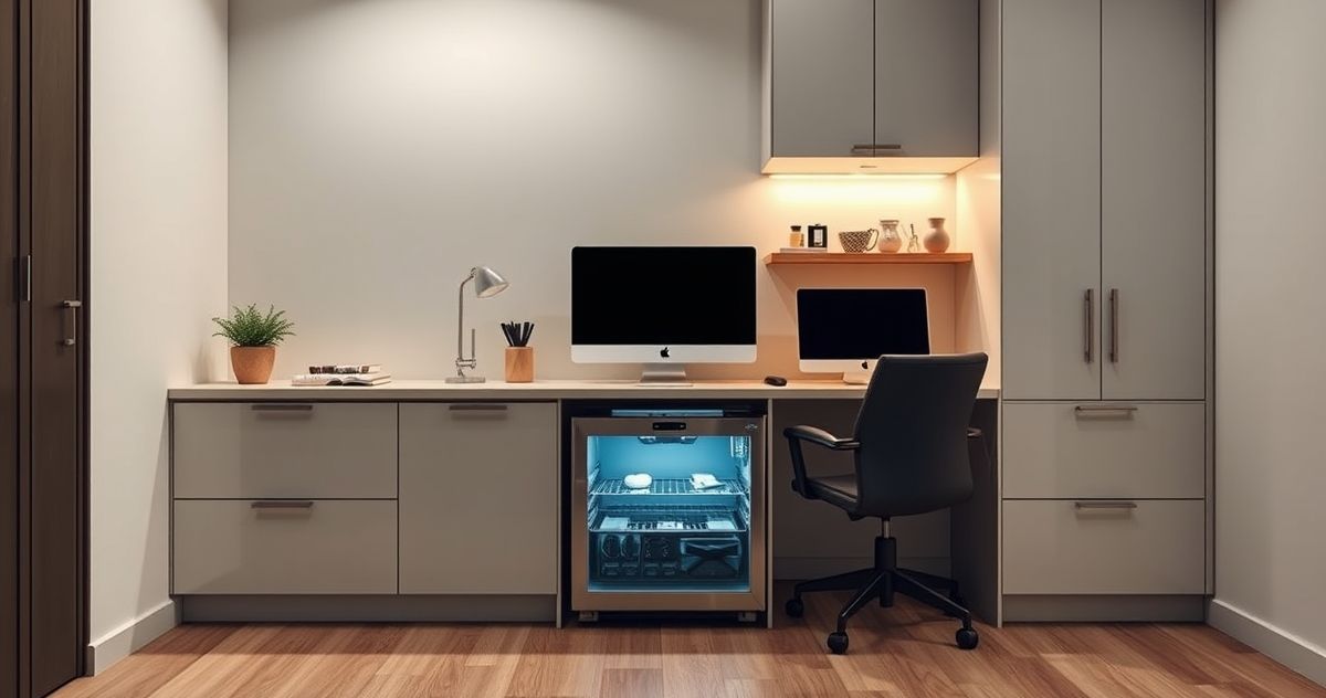 Mini-Fridge Integration Design - DyeLot Interiors