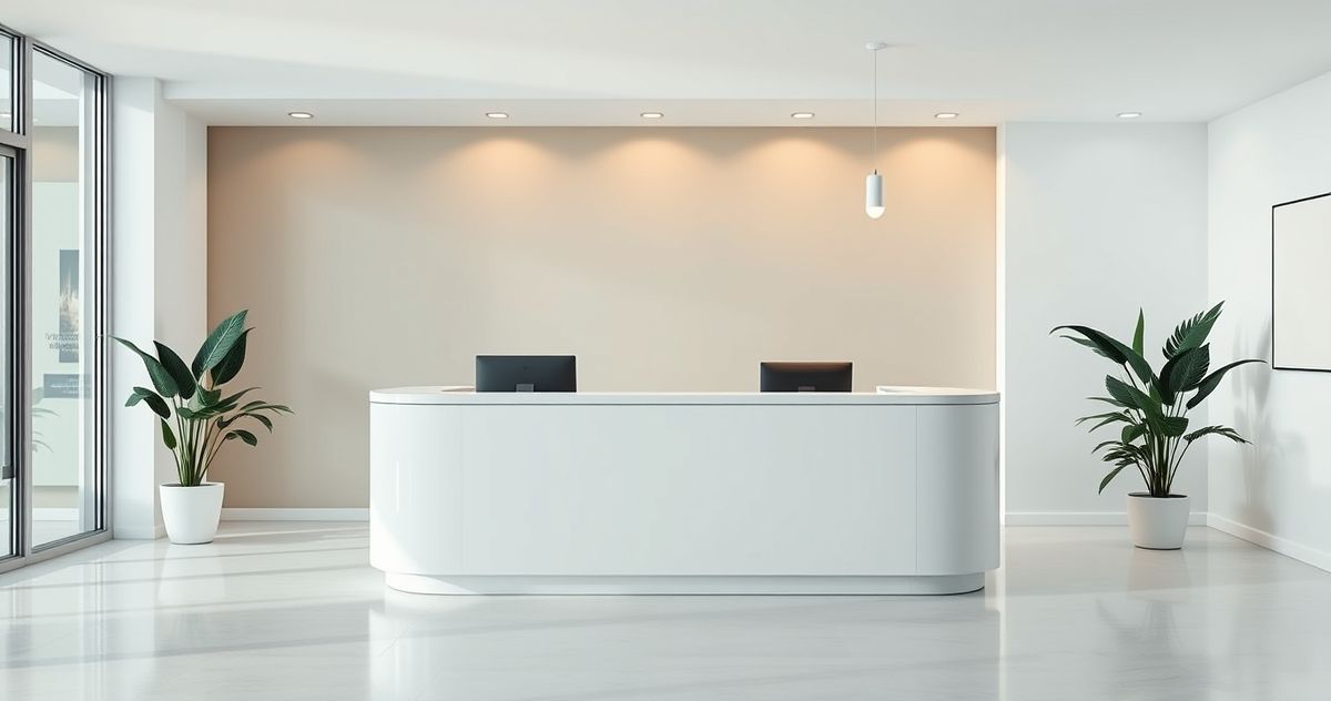 Reception Desk Height Design - DyeLot Interiors