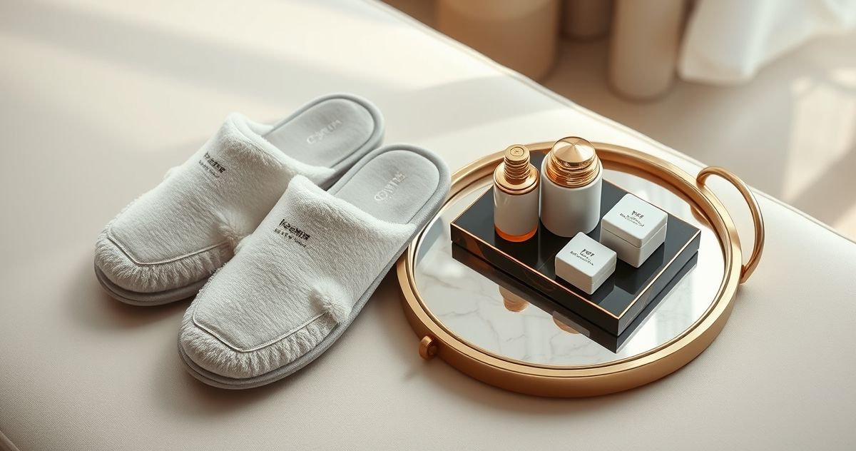Slippers and Amenities Tray - DyeLot Interiors