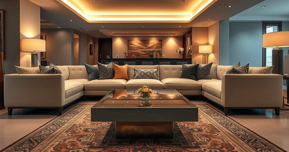 Sofa Style Lobby Lounge - DyeLot Interiors