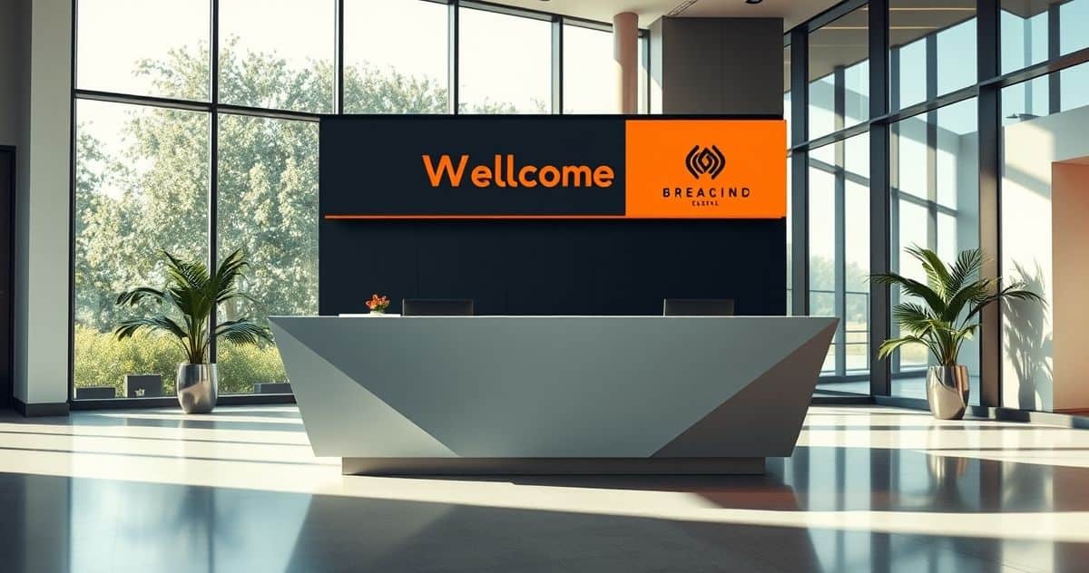 Welcome Desk Design - DyeLot Interiors