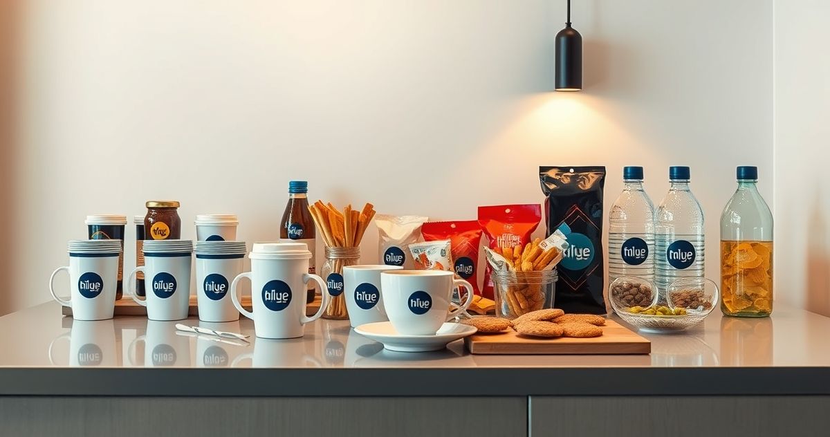 Branded Meeting Break Refreshments - DyeLot Interiors