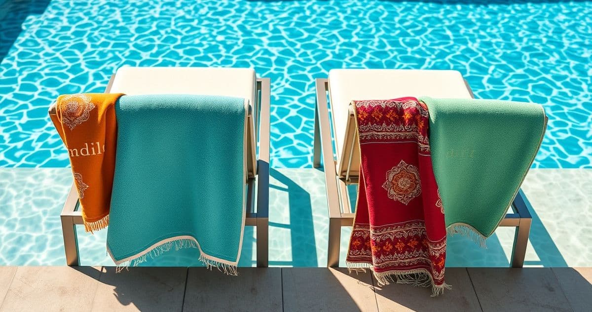 Branded Pool Towel Design - DyeLot Interiors