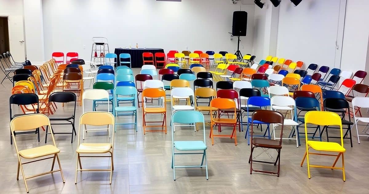 Folding Chairs for Event Spaces - DyeLot Interiors