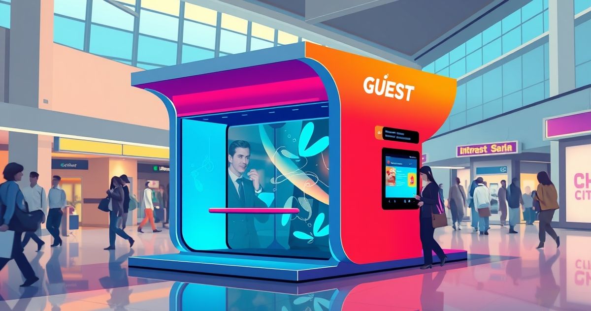 Guest Information Kiosk Design - DyeLot Interiors