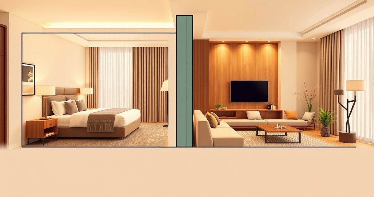 Suite Layouts with Separate Living Areas - DyeLot Interiors