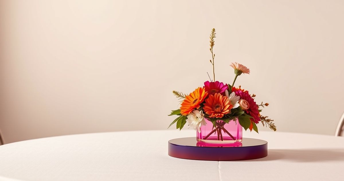 Table Centerpiece Branding Integration - DyeLot Interiors