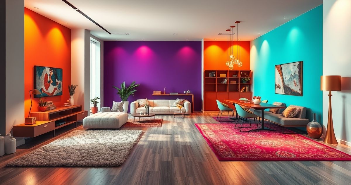 Zoning Through Color and Texture - DyeLot Interiors